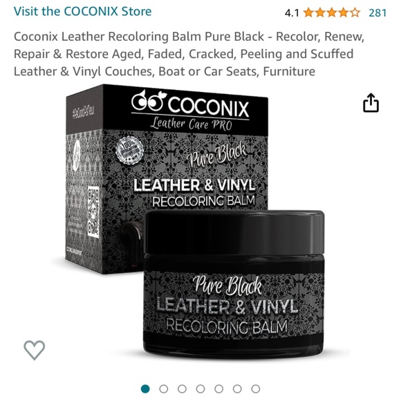 Coconix | Other | Nwt Coconix Leather Recoloring Balm Pure Black | Poshmark